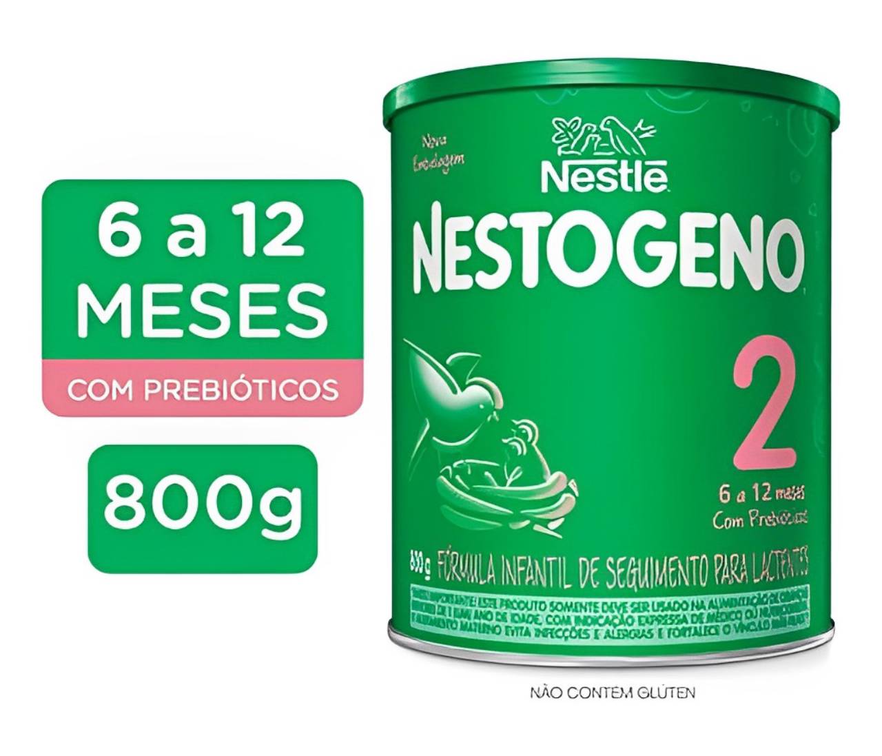 Fórmula infantil nestogeno 2 nestlé 6 a 12 meses 800g nestogeno 800g em ...