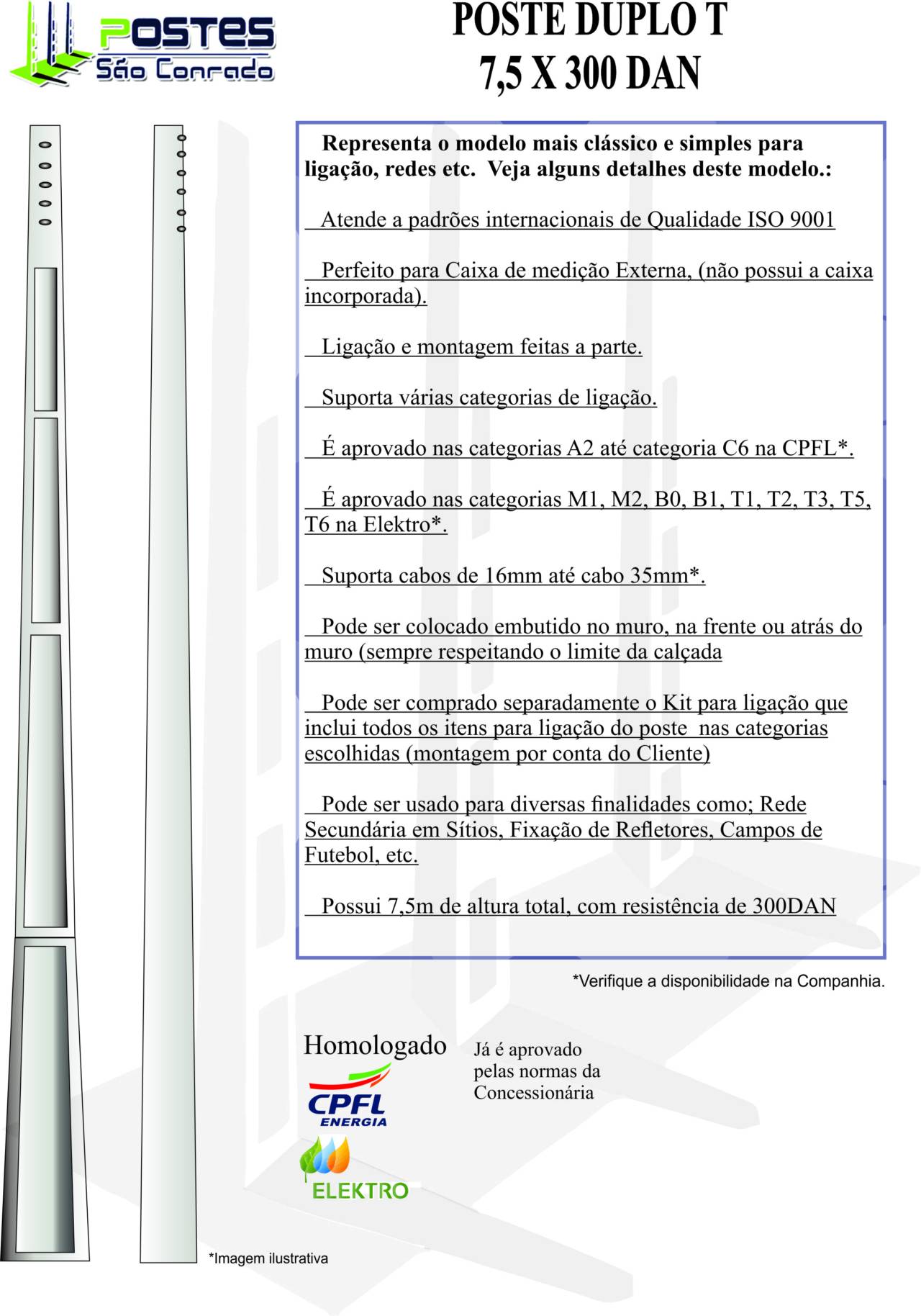 Poste Duplo T 7 5 X 300 Dan Em Ara atuba SP Classificados Solutudo