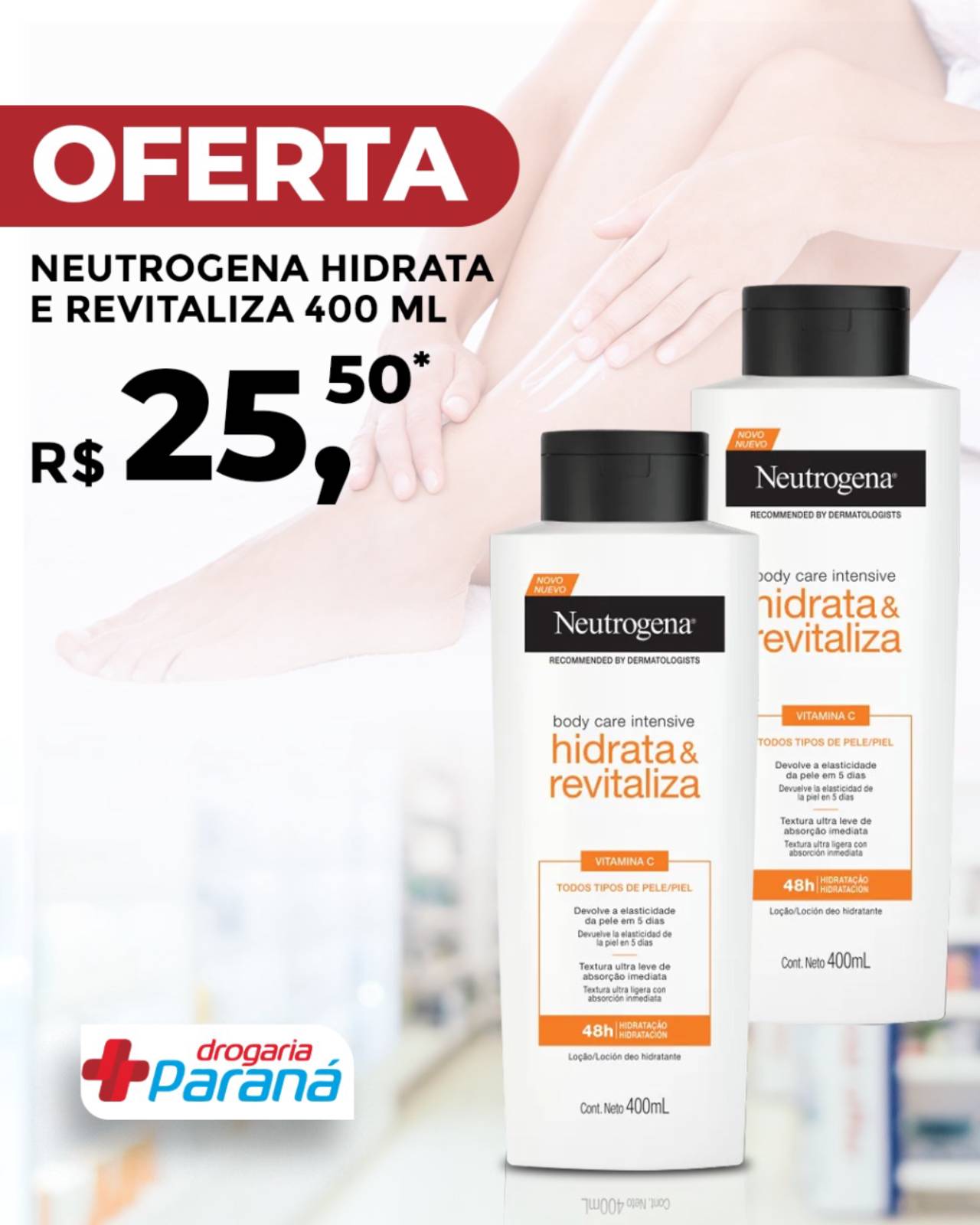 Neutrogena hidrata e revitaliza 400 ml • r$ 25,50! em Atibaia, SP ...