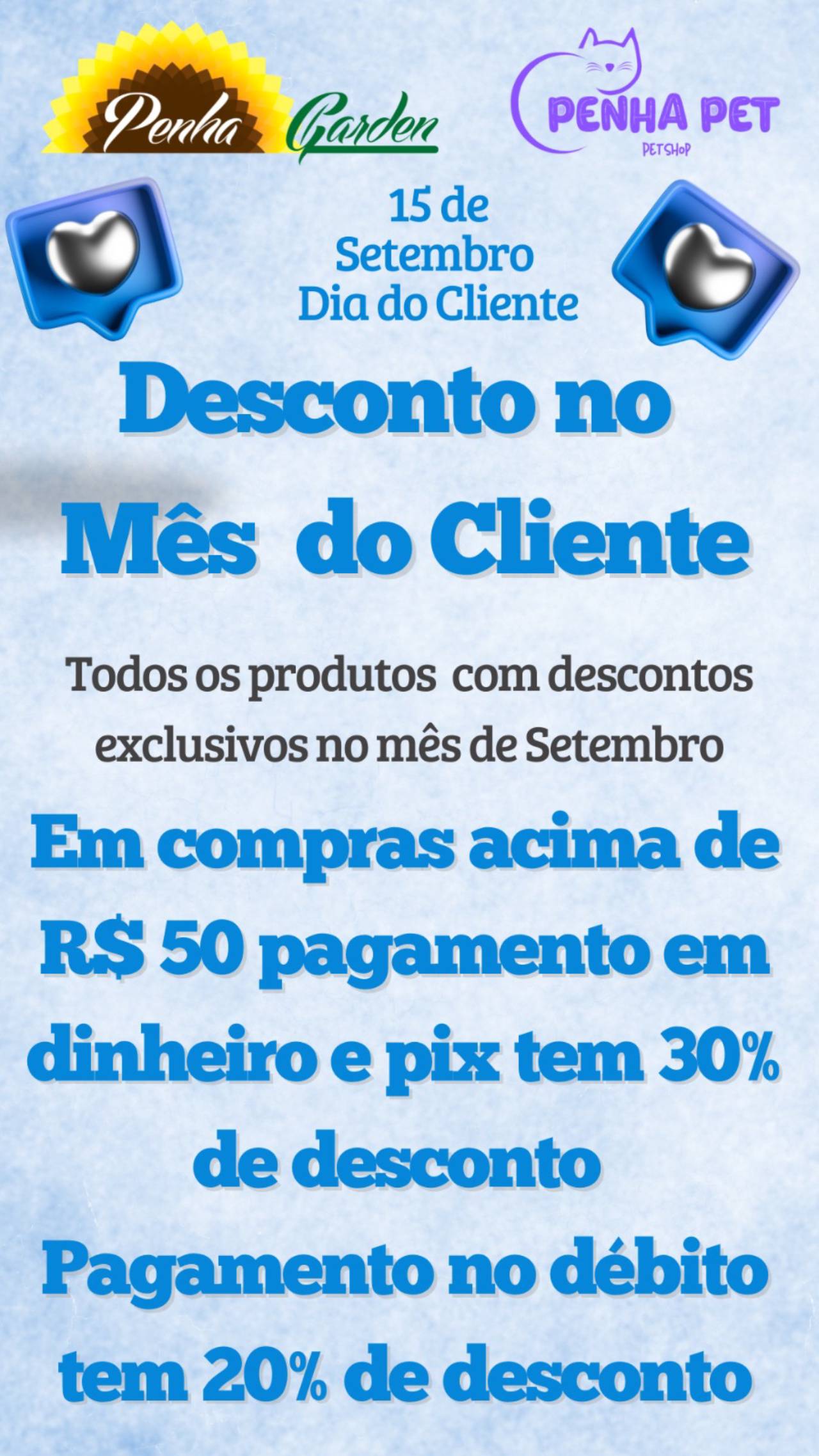 15 de setembro - dia do cliente - desconto no mês do cliente em São ...