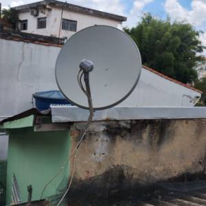 Antena parabólica banda ku starone c2 70w instalada para dois pontos ...